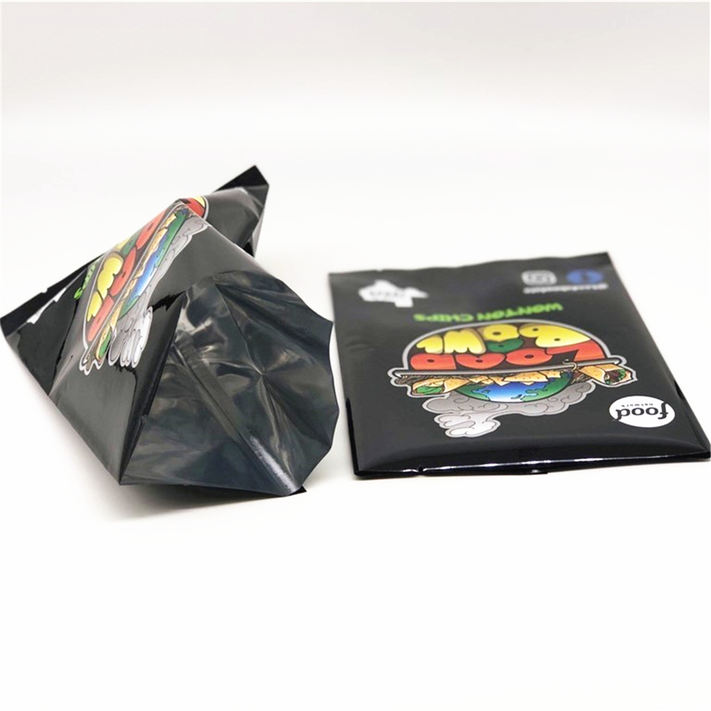 CMYK custom printed back seal pillow pouches to pack snack