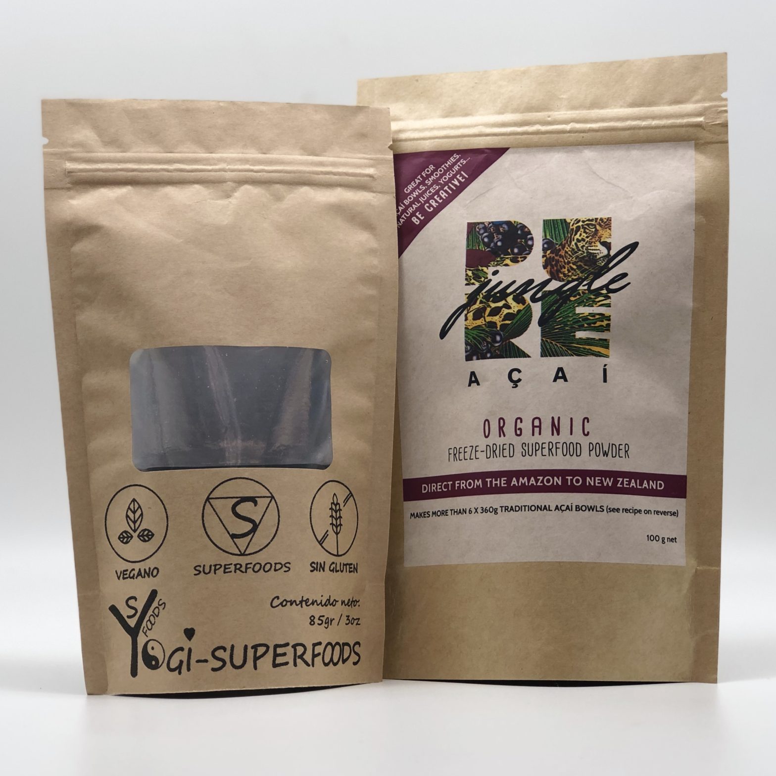 100g yellow kraft paper organic superfoods packging stand pouch - Gozeniths