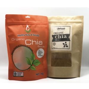 Chia seeds custom printed packaging bags for 1kg capacity - Gozeniths