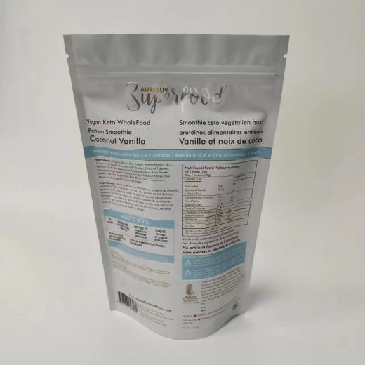 250g protein smoothie customized stand up bags with zipper for ...