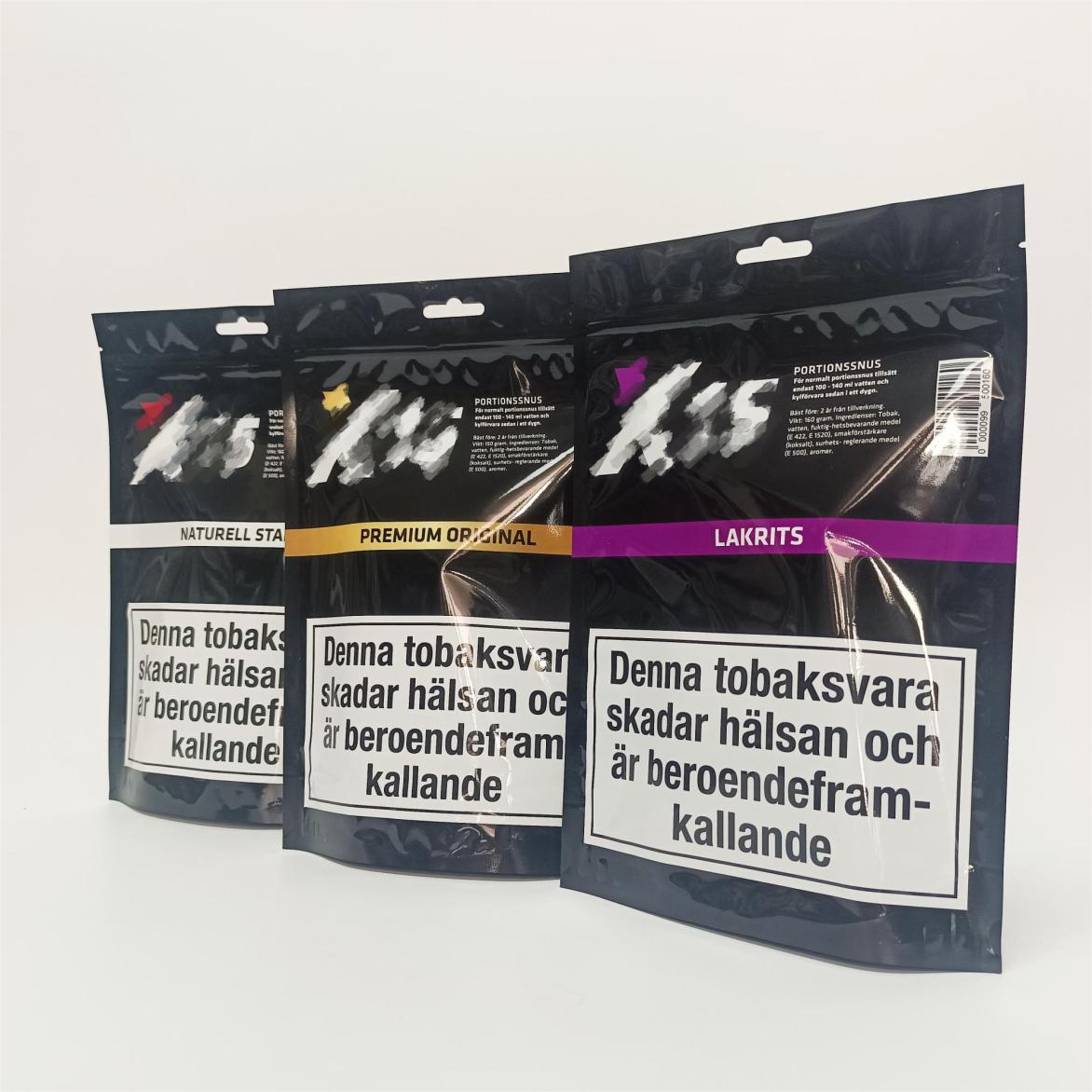 Full Glossy Stand-up Pouches for 1kg Snus Tobacco Packaging - Gozeniths