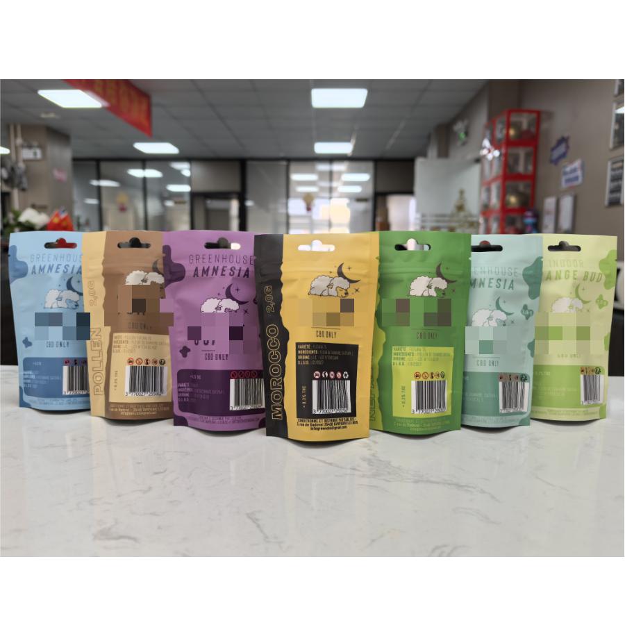 Clear Bottom Stand-up Pouches for Legal Cannabis Packaging (THC